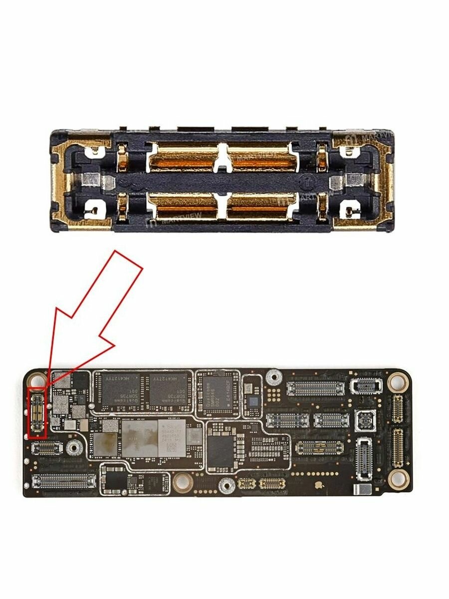 Коннектор для iphone 16 Pro/ 16 Pro Max на аккумулятор (4pin)