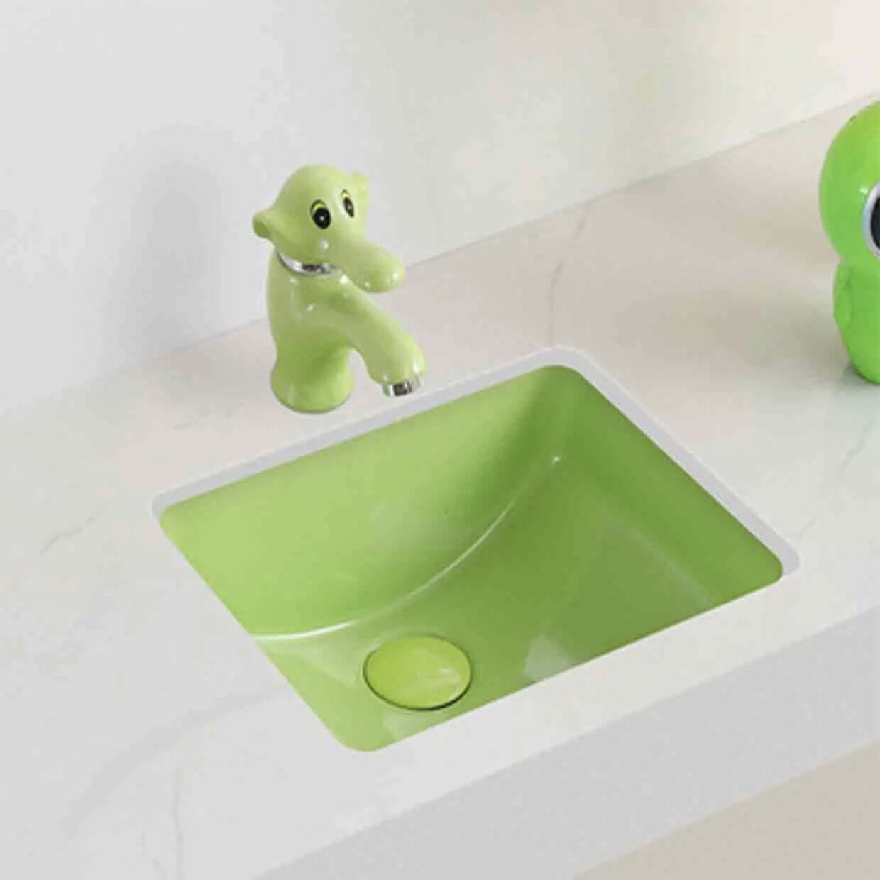 Детский керамический умывальник Green