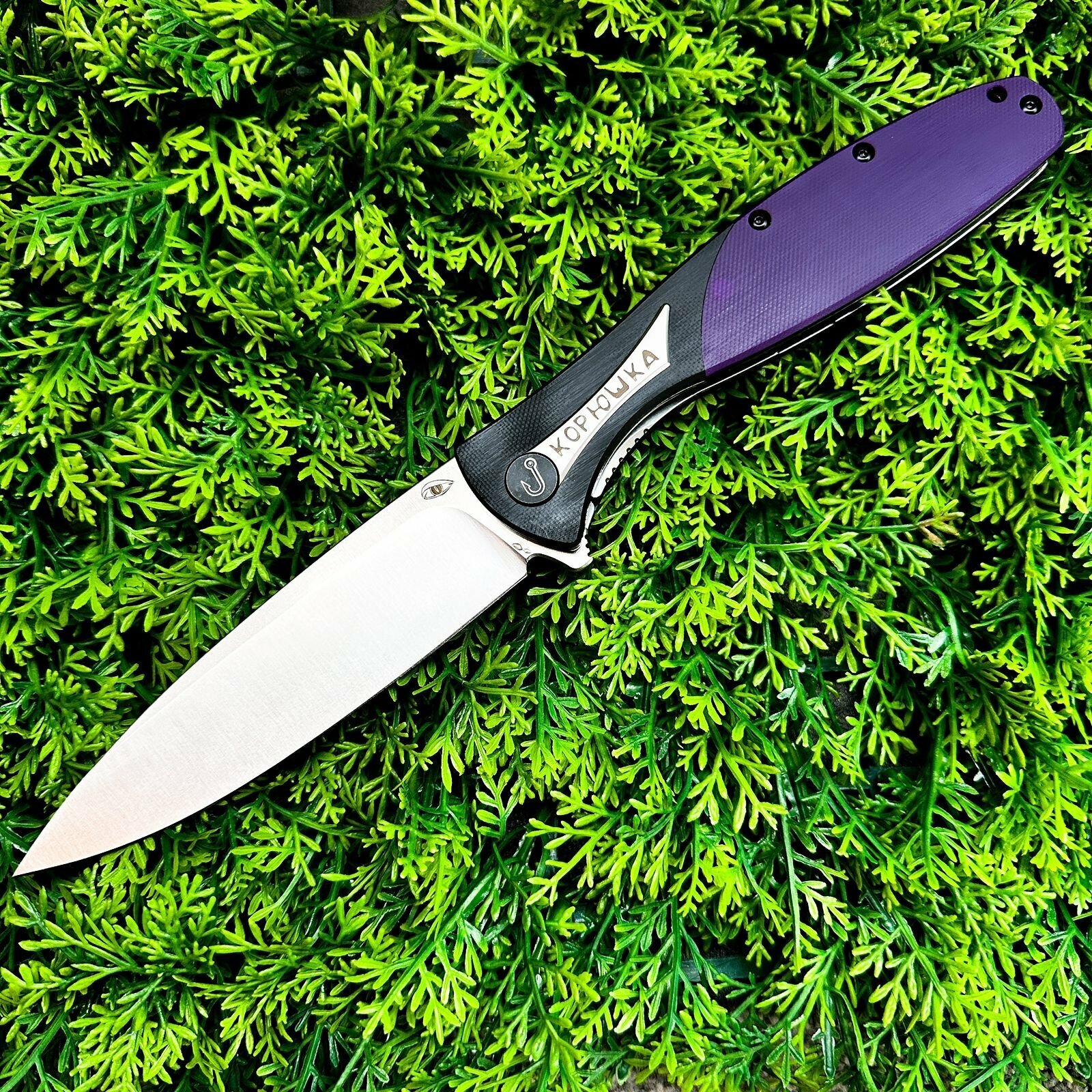 Складной нож Reptilian Корюшка 01-1 сталь VG10, рукоять фиолетовый G10