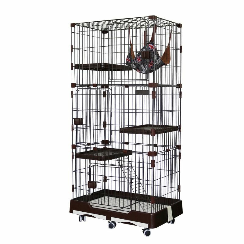 Клетка для кошек, 3 этажа, 72х47х146 см с поддоном и лотками с сеткой