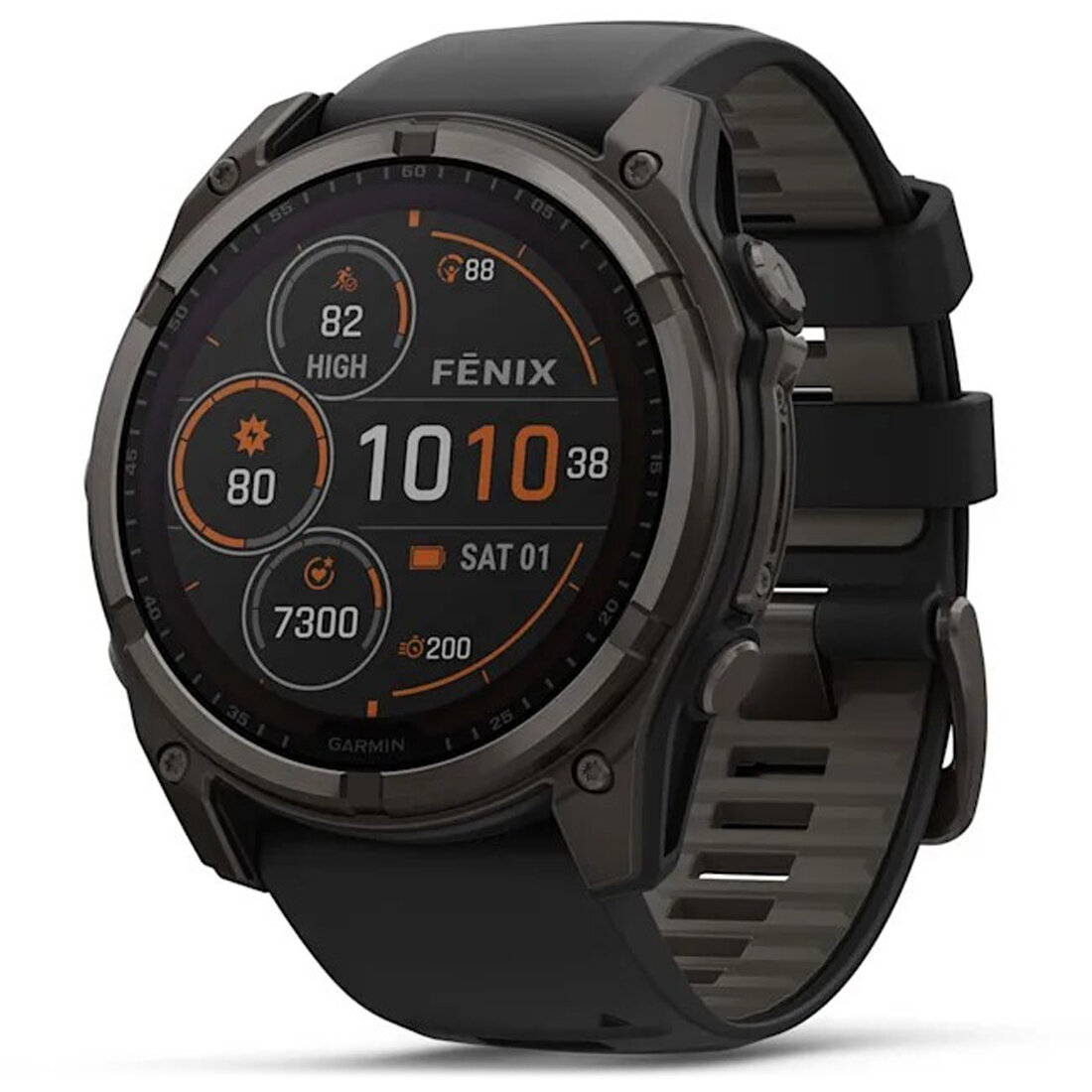 Смарт-часы Garmin Fenix 8 51мм Solar серые/черные