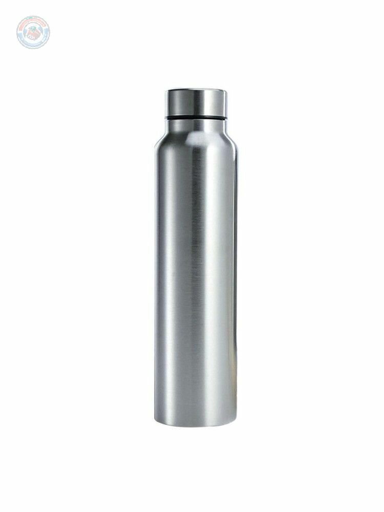 Бутылка для холодной воды из нержавеющей стали, большая емкость 650 мл или 1 л, легкая спортивная фляга для походов, фитнеса и путешествий, стильный прямой дизайн, сохраняет прохладу