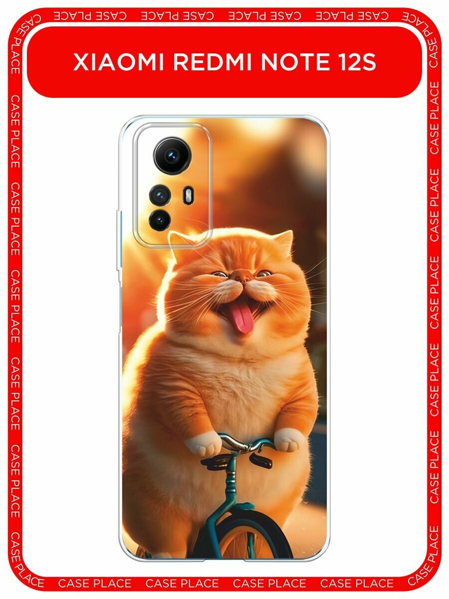 Чехол на Xiaomi Redmi Note 12S / Сяоми Редми Ноут 12S с принтом "Кот на велике"
