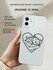 Чехол на Apple iPhone 12 mini / Айфон 12 Мини с принтом "Влюблённые котики рисун...