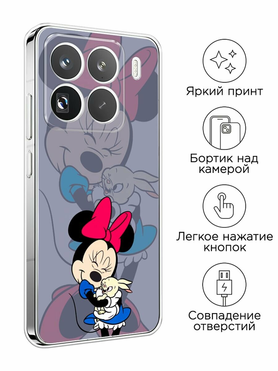 Чехол на Xiaomi 15 Pro / Сяоми 15 Про с принтом "Минни с кроликом" — фото 1