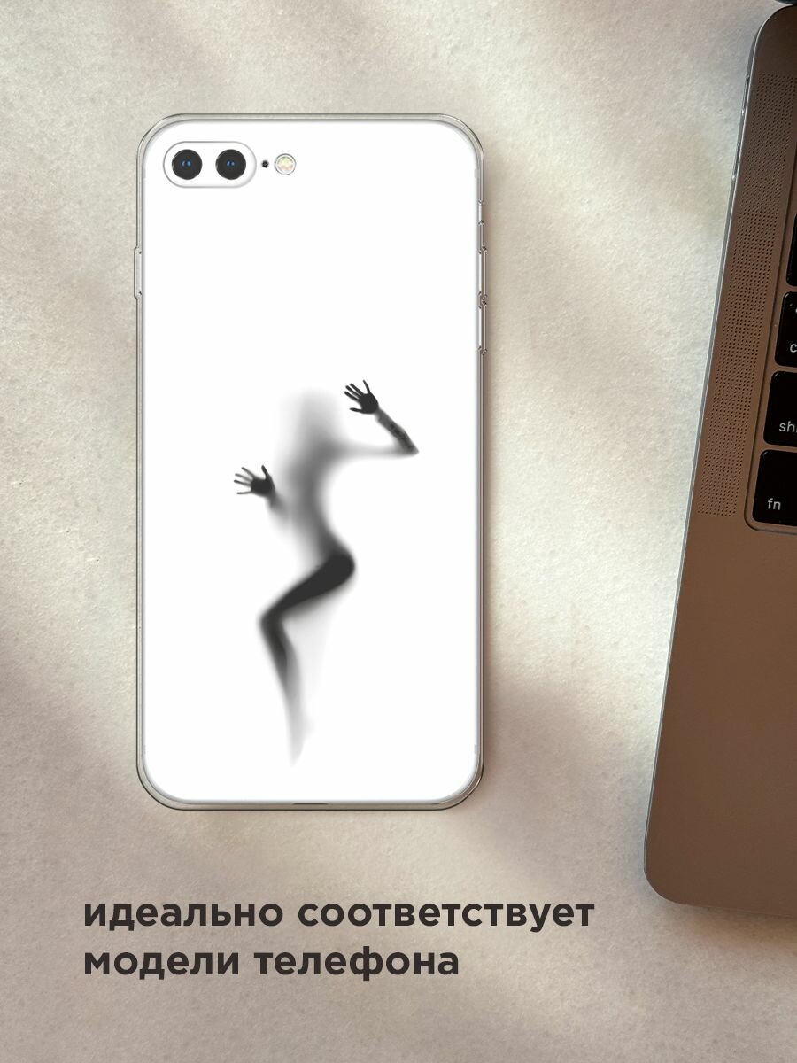 Чехол на Apple iPhone 7 Plus / Айфон 7 Плюс с принтом "Девушка в душе" — фото 1
