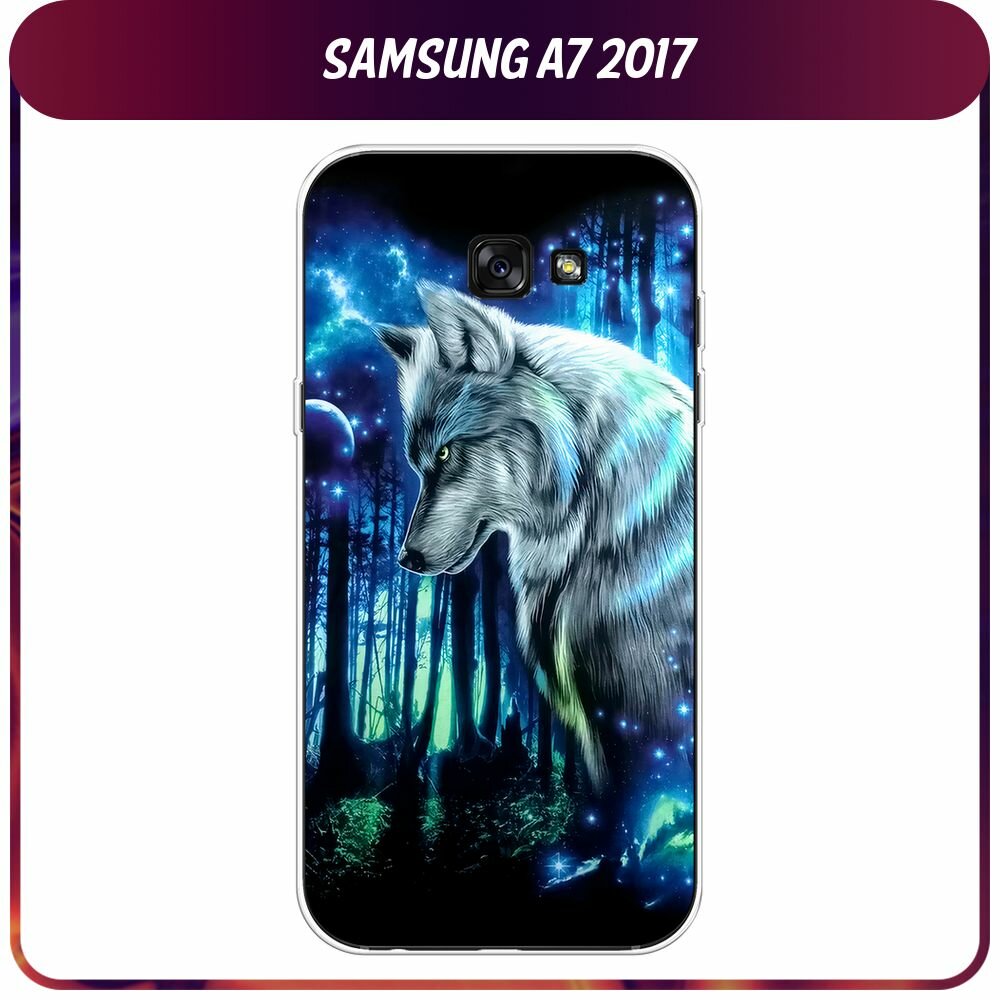 Чехол на Samsung Galaxy A7 2017 / Самсунг Галакси А7 2017 с принтом "Сказочный волк"
