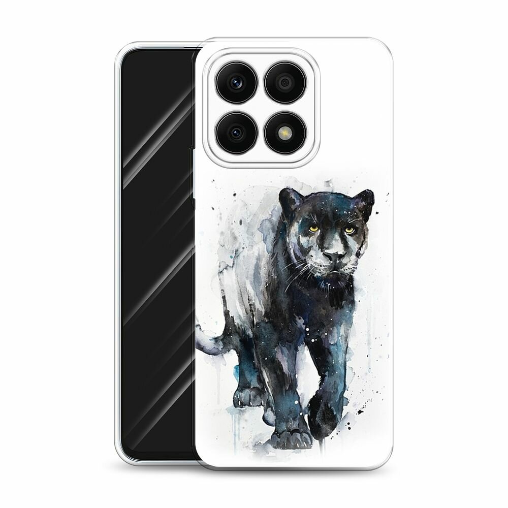 Силиконовый чехол на Honor X8A / Хонор X8A с принтом "Пантера арт 3" — фото 1