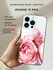 Чехол на Apple iPhone 13 Pro / Айфон 13 Про с принтом "Пионы на белом"