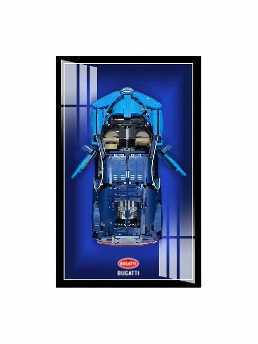 Подходит для гоночных автомобилей Lego, зеркало S-класса, 80x50x2,5 см, рама из алюминиевого сплава.
