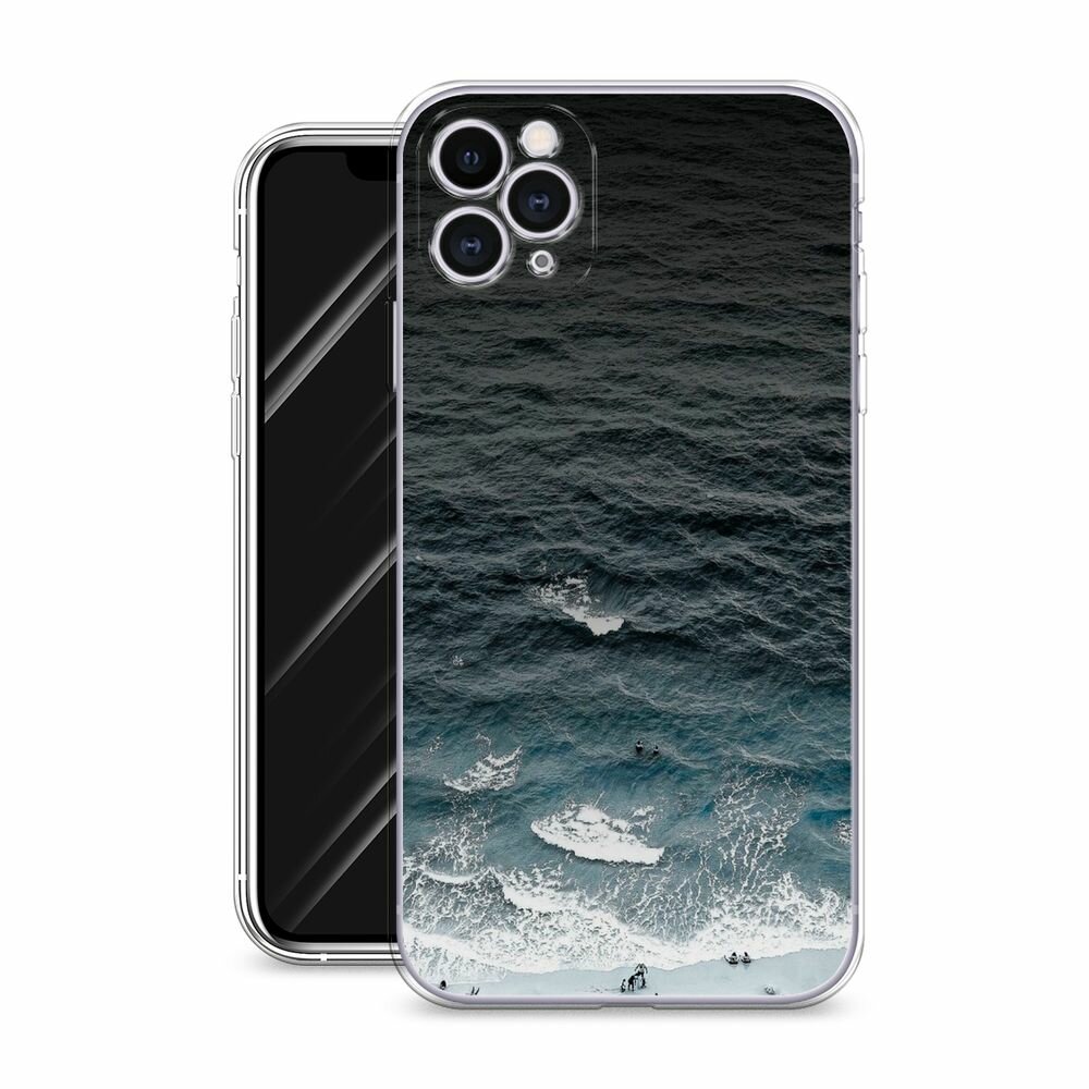Чехол на Apple iPhone 11 Pro / Айфон 11 Про с принтом Волны на море — фото 1