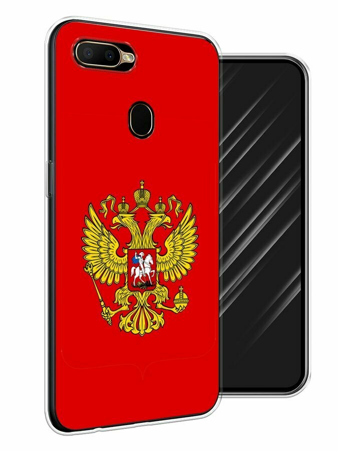 Чехол на Oppo A5S/A12 / Оппо А5s/A12 с принтом "Герб России полотно"