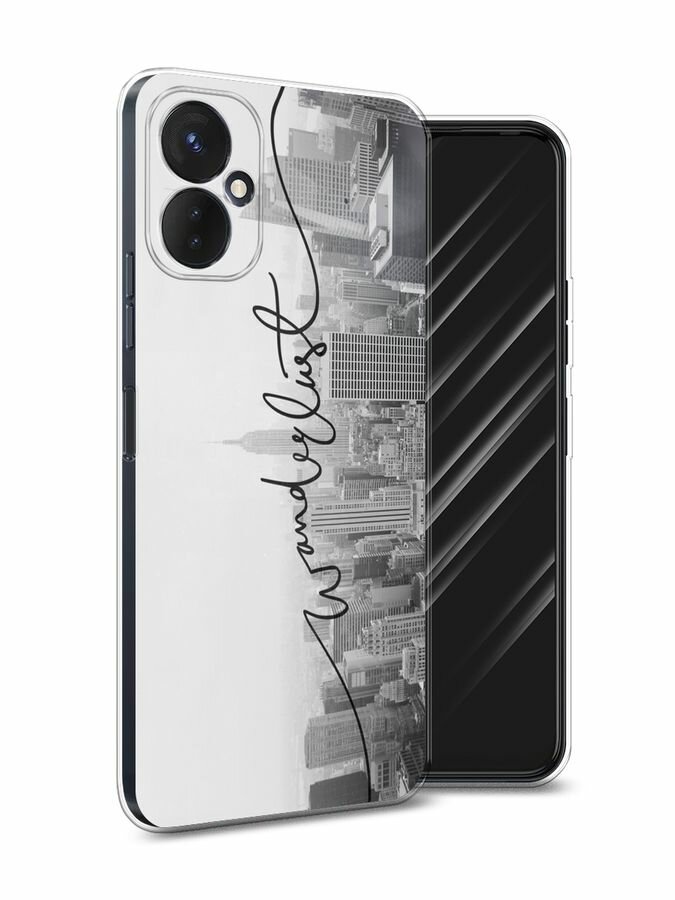 Чехол на Tecno Spark 9 Pro / Техно Спарк 9 Про с принтом "Черно город"