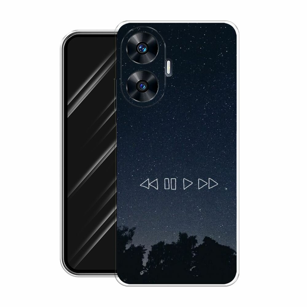 Чехол на Realme C55 / Реалми C55 с принтом "Космическая музыка" — фото 1