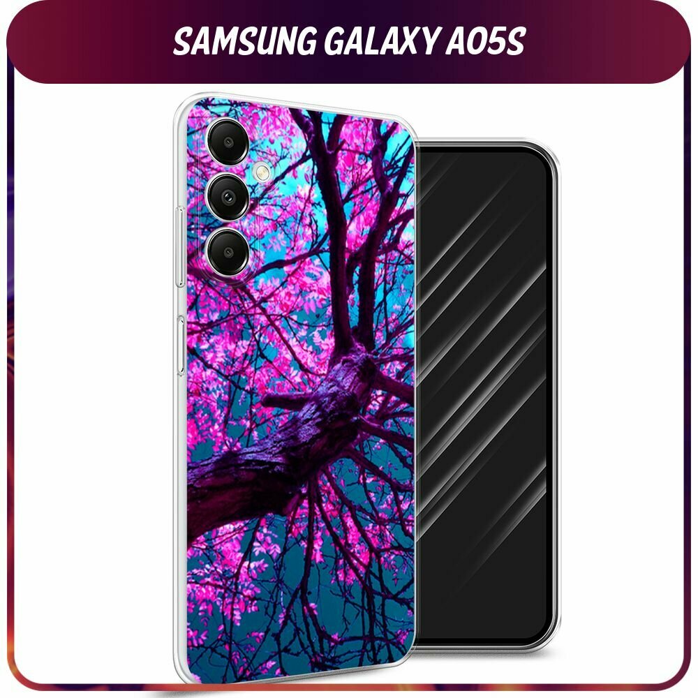 Чехол на Samsung Galaxy A05s / Самсунг Галакси A05s с принтом Фиолетовое дерево