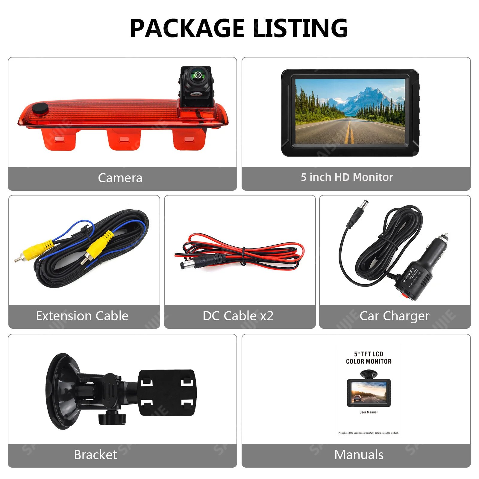 Автомобильный стоп-сигнал высокого уровня HD 720P, камера заднего вида для Dacia Dokker Lada Largus 2012-настоящее время фургона с 5-дюймовым монитором IPS