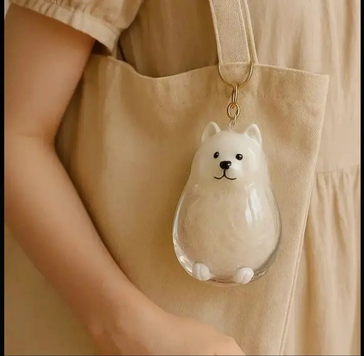 Кулон "Прозрачная собака", для хранения собачьей шерсти, ABS-пластик