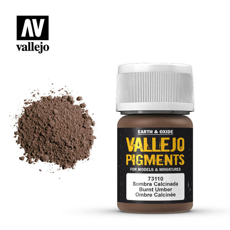 Пигмент для оформления подставок 73110 Pigments - Burnt Umber Vallejo 73110