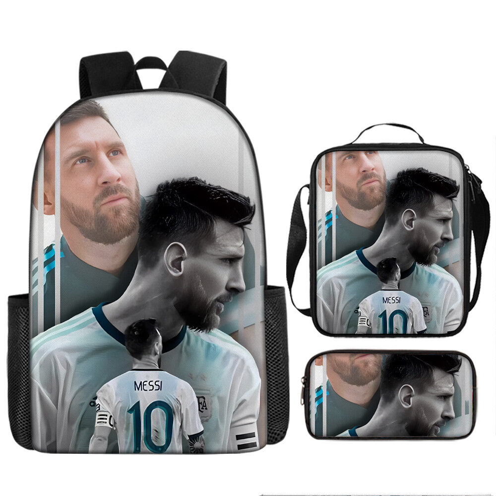 Футбольный чемпионат мира по футболу, периферийный студенческий школьный рюкзак, школьный рюкзак Месси, большой вместительный рюкзак из полиэстера, снижающий нагрузку, и набор ранцев