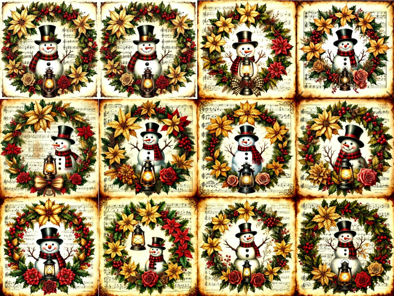 Водорастворимые картинки для мыла "Новый Год" А4