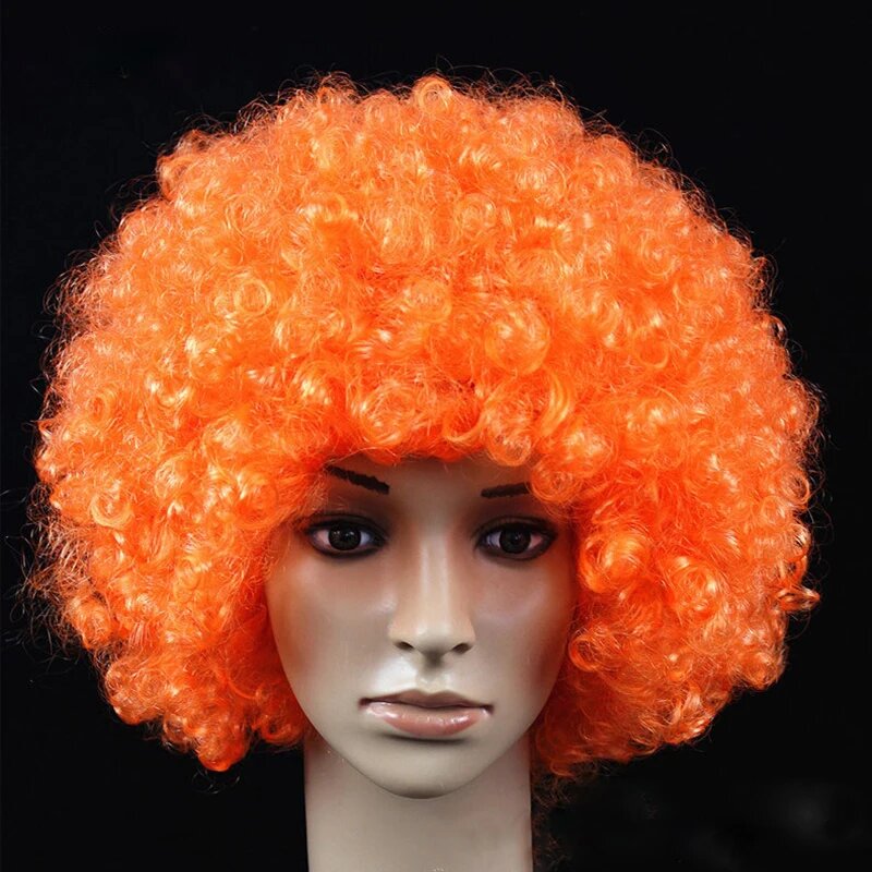 Синтетический парик короткий волнистый унисекс Оранжевый, orange