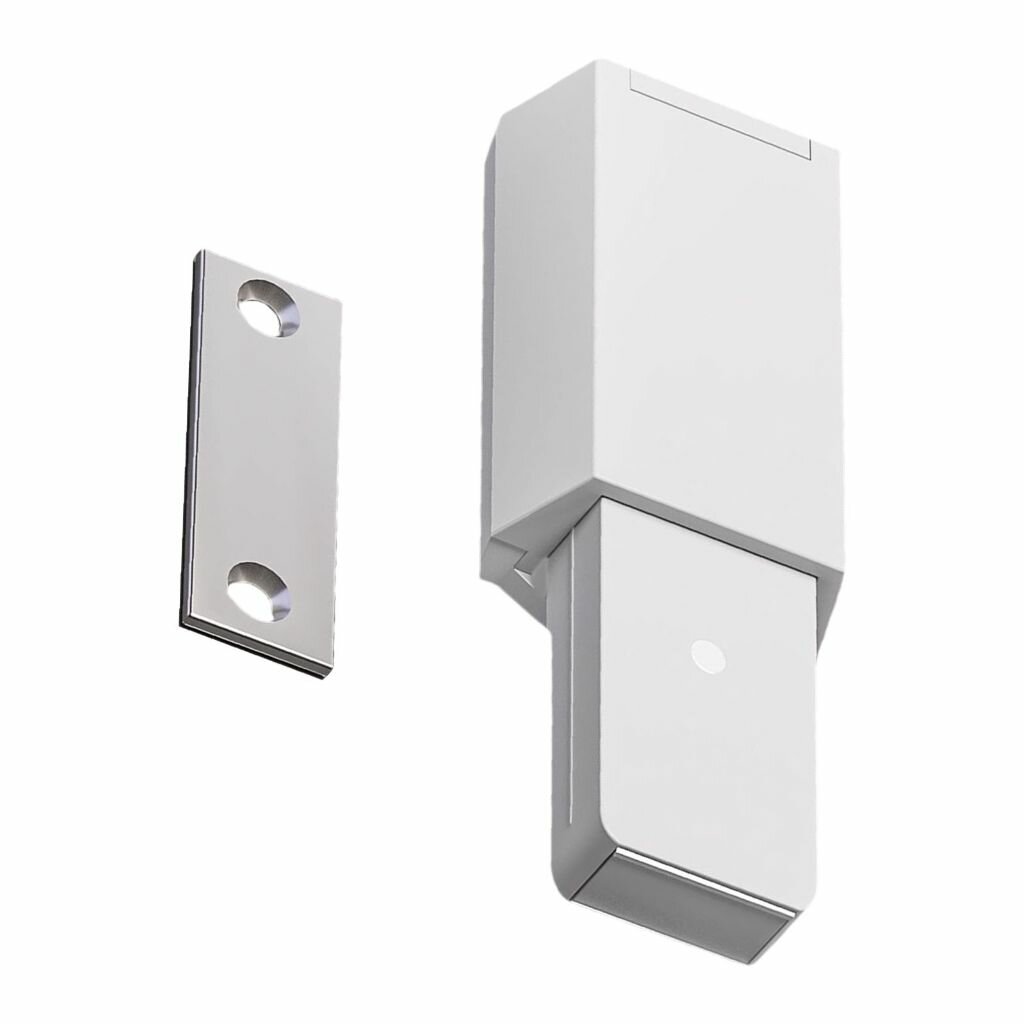 Сверхпрочное пластиковое устройство для автоматического отскока дверцы шкафа нажимного типа-белый