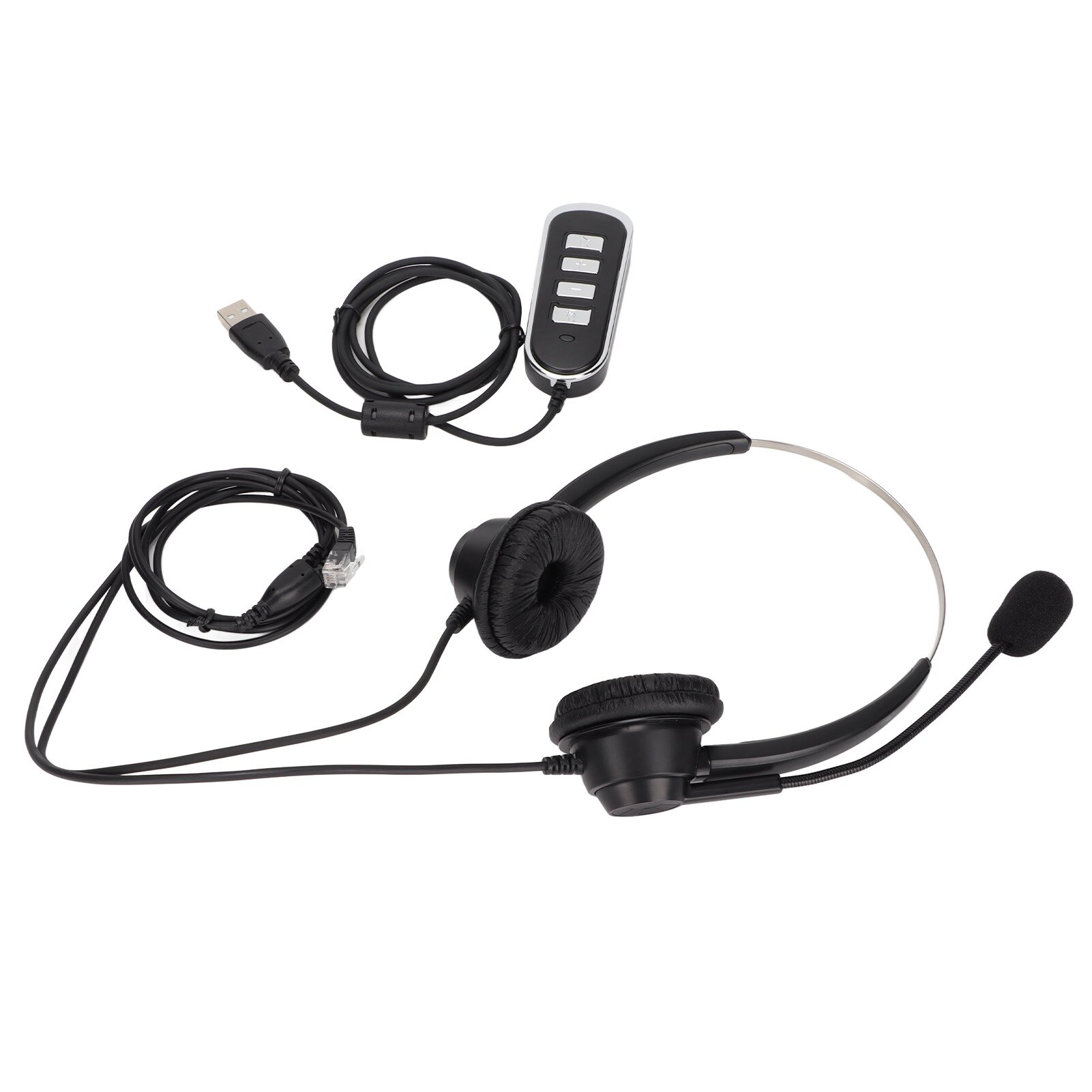 Телефонная гарнитура снижение шумоподавления Binaural RJ9 Bulded Business Wearphone с микрофоном USB Sound Card для колл -центра