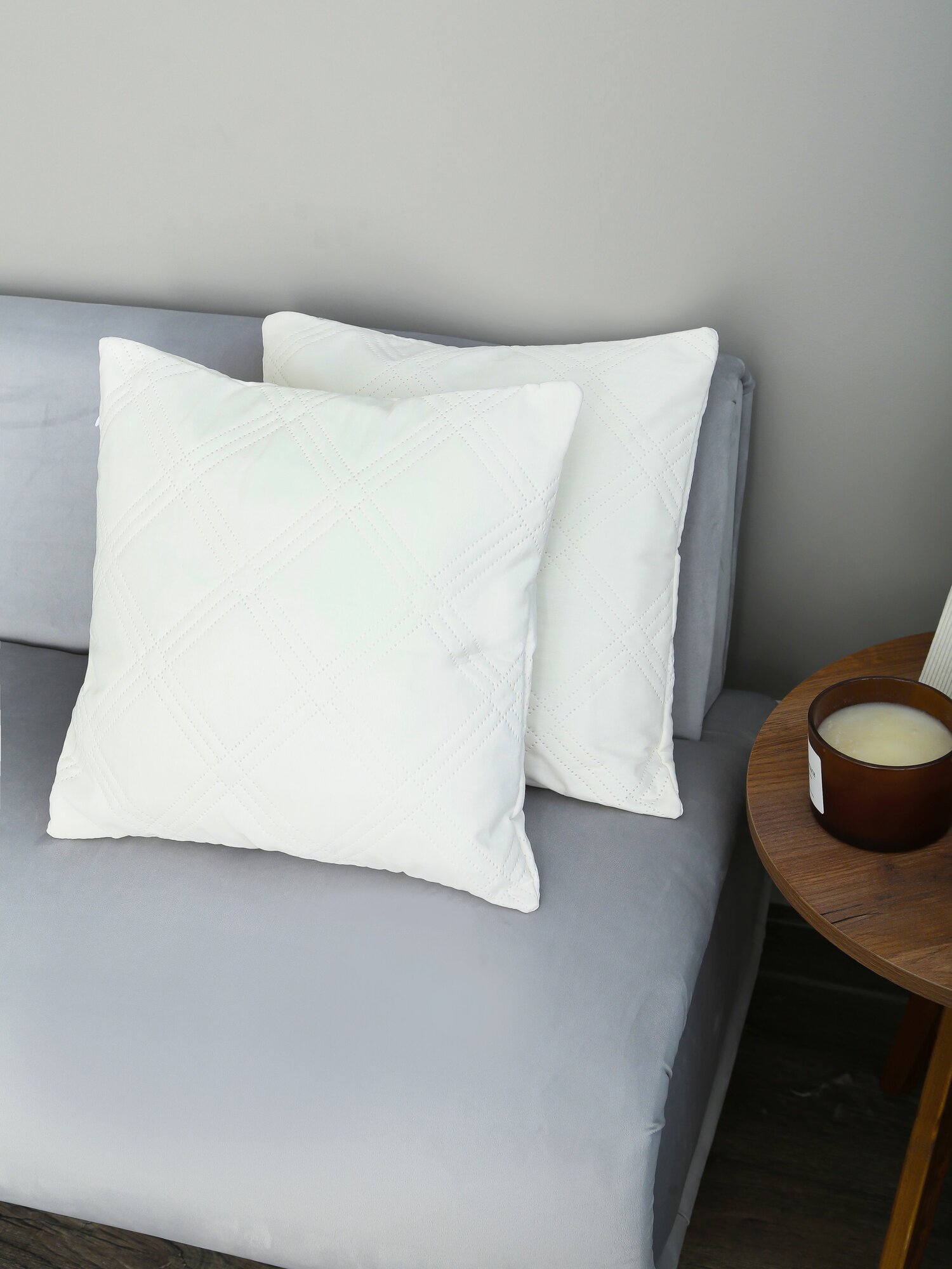 Наволочки декоративные 2шт молочные 40х40 см