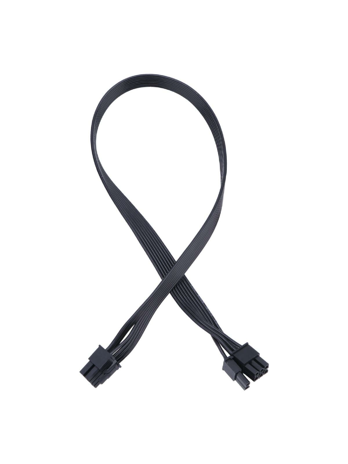8PIN to 8PIN (6+2) GPU Power Cable Flat Braided 18AWG Wire for Graphics Card with High Current Capacity and Universal Compatibility