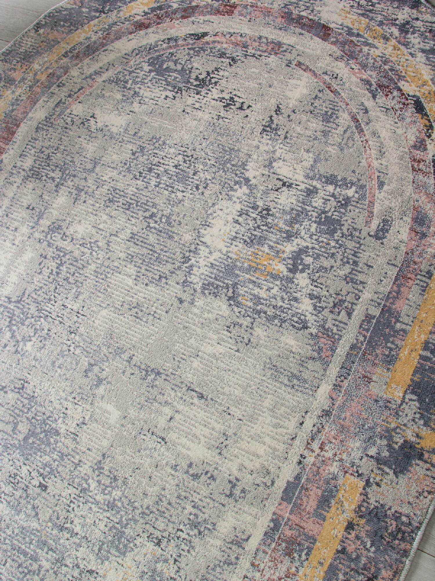 Ковер Овальный на пол в гостиную в спальню 280х380 см бежевый современный ворс 7 мм 386530 ковренок