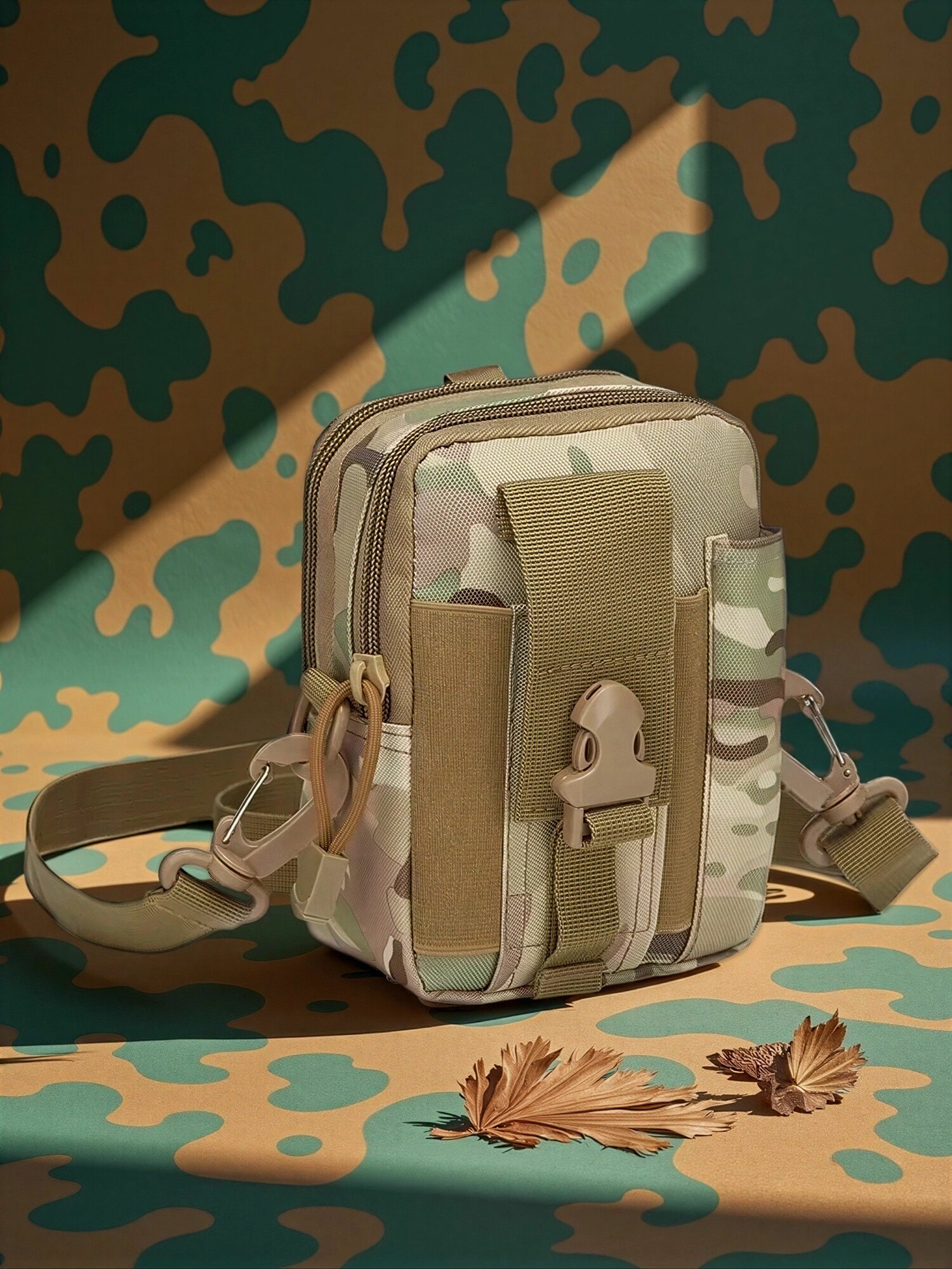 Тактический подсумок-органайзер на пояс с ремешком, мультикам