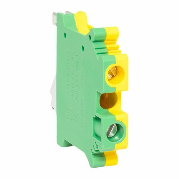 Колодка клеммная винтовая 6 UT земля, EKF SCR-UT-6-PE (40 шт.)