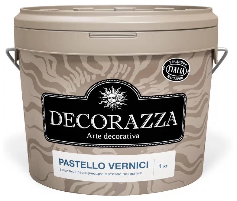 Защитное Лессирующие Покрытие Decorazza Pastello Vernici 1кг PV 10-40 Матовое / Декоразза Пастелло Верниши.