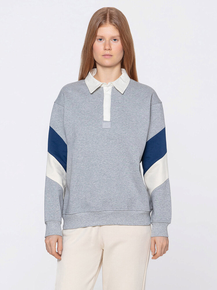 Джемпер STREETBEAT Polo Fleece, размер XS, серый меланж