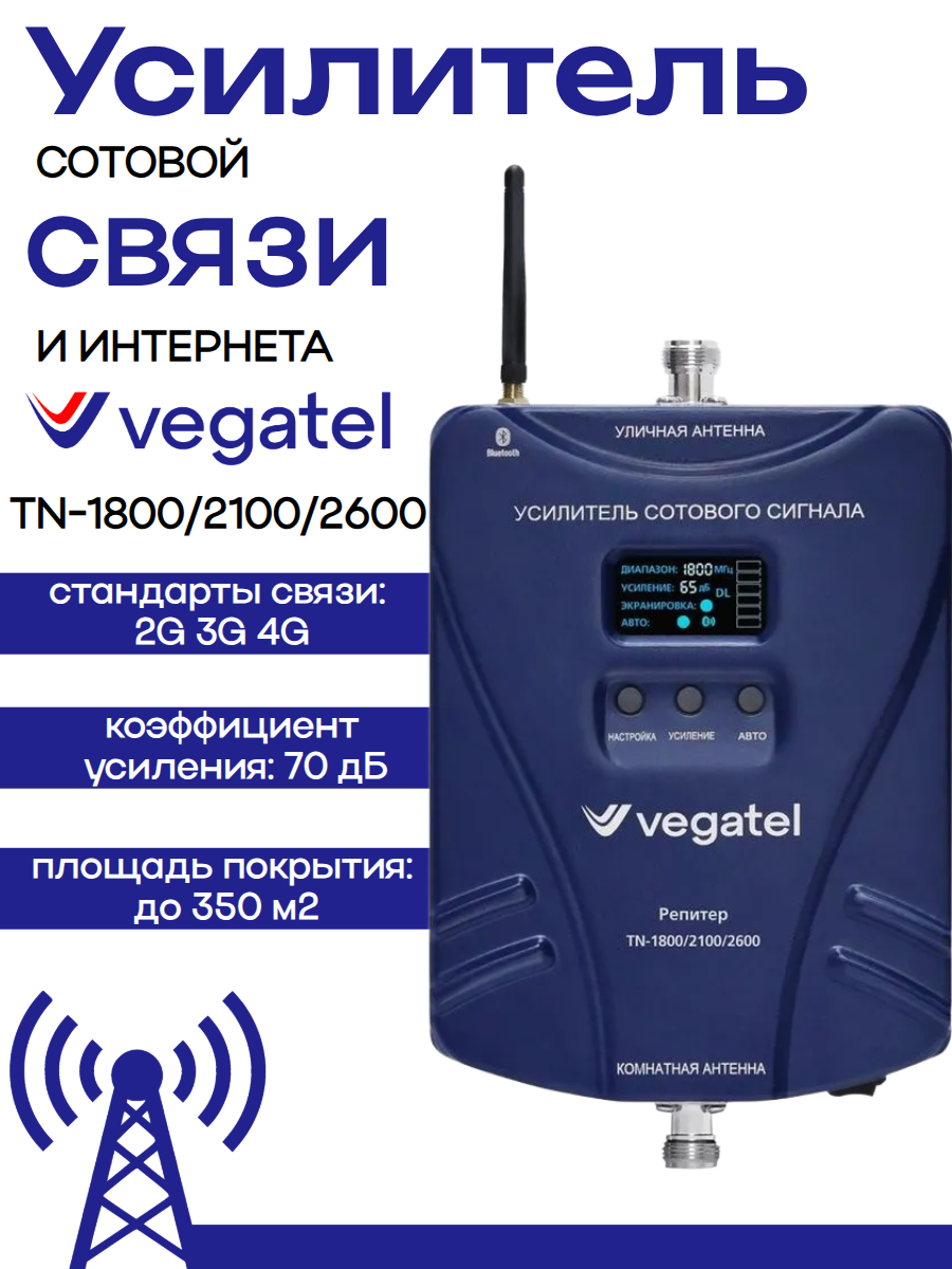Репитер VEGATEL TN-1800/2100/2600
