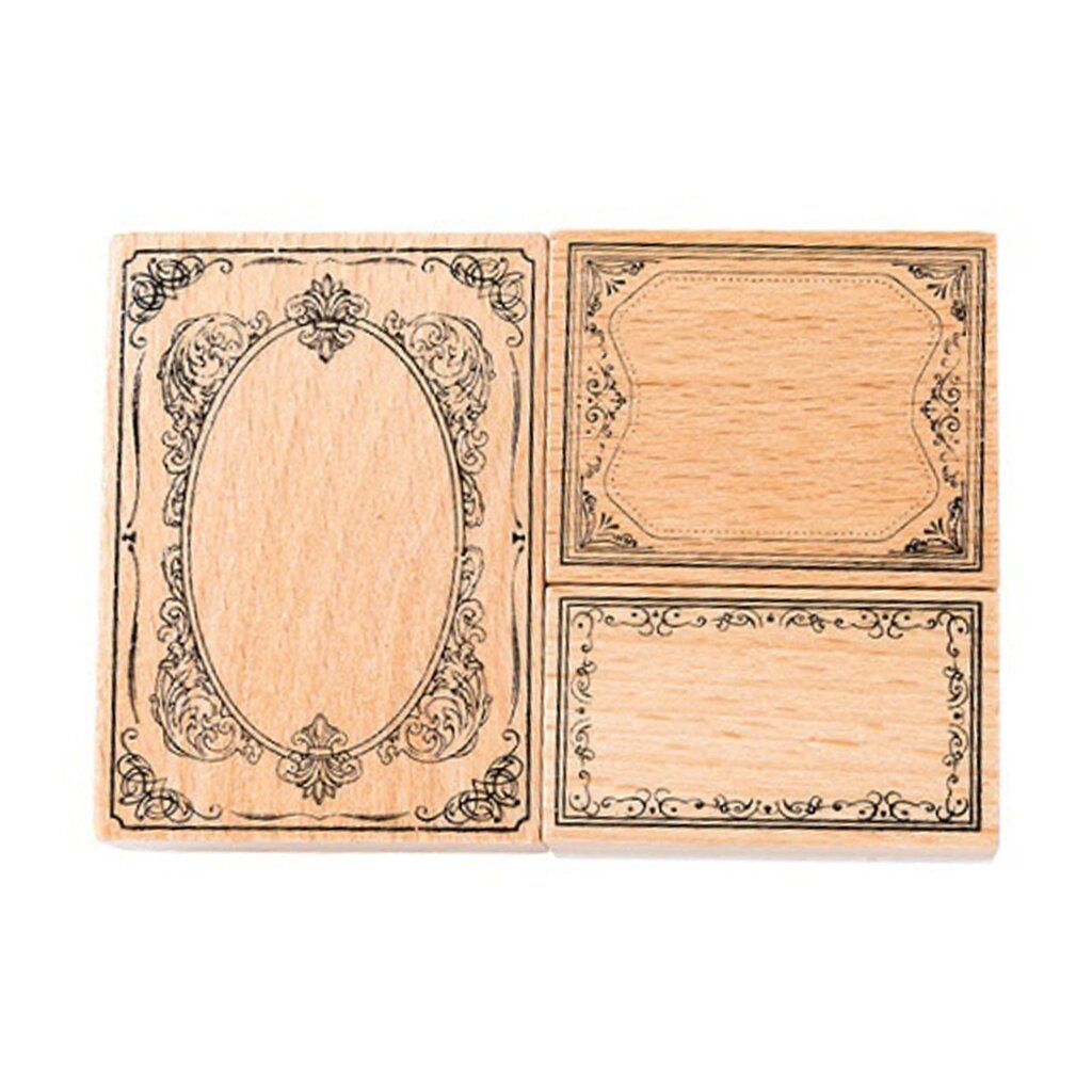 Набор штампов в античном стиле из 3-4 предметов, деревянная печать ручной работы для писем