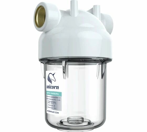 Фильтр магистральный 3/4" для холодной воды, прозрачный 5" UNICORN (KSBP5 34)