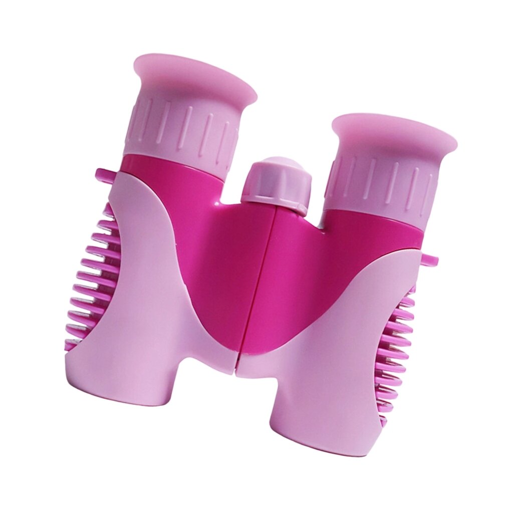 Уличный бинокль 8-кратный портативный складной детский бинокль с регулируемым фокусом-розовый