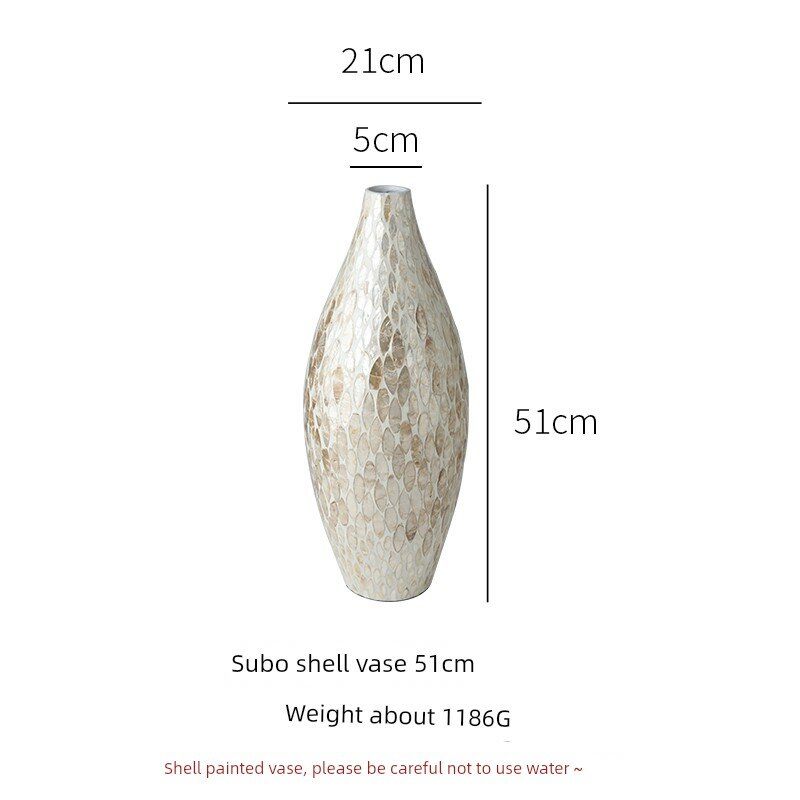 Декоративная ваза из натурального перламутра, цветочная композиция в стиле ваби-саби, элитный декор для дома, нишевый