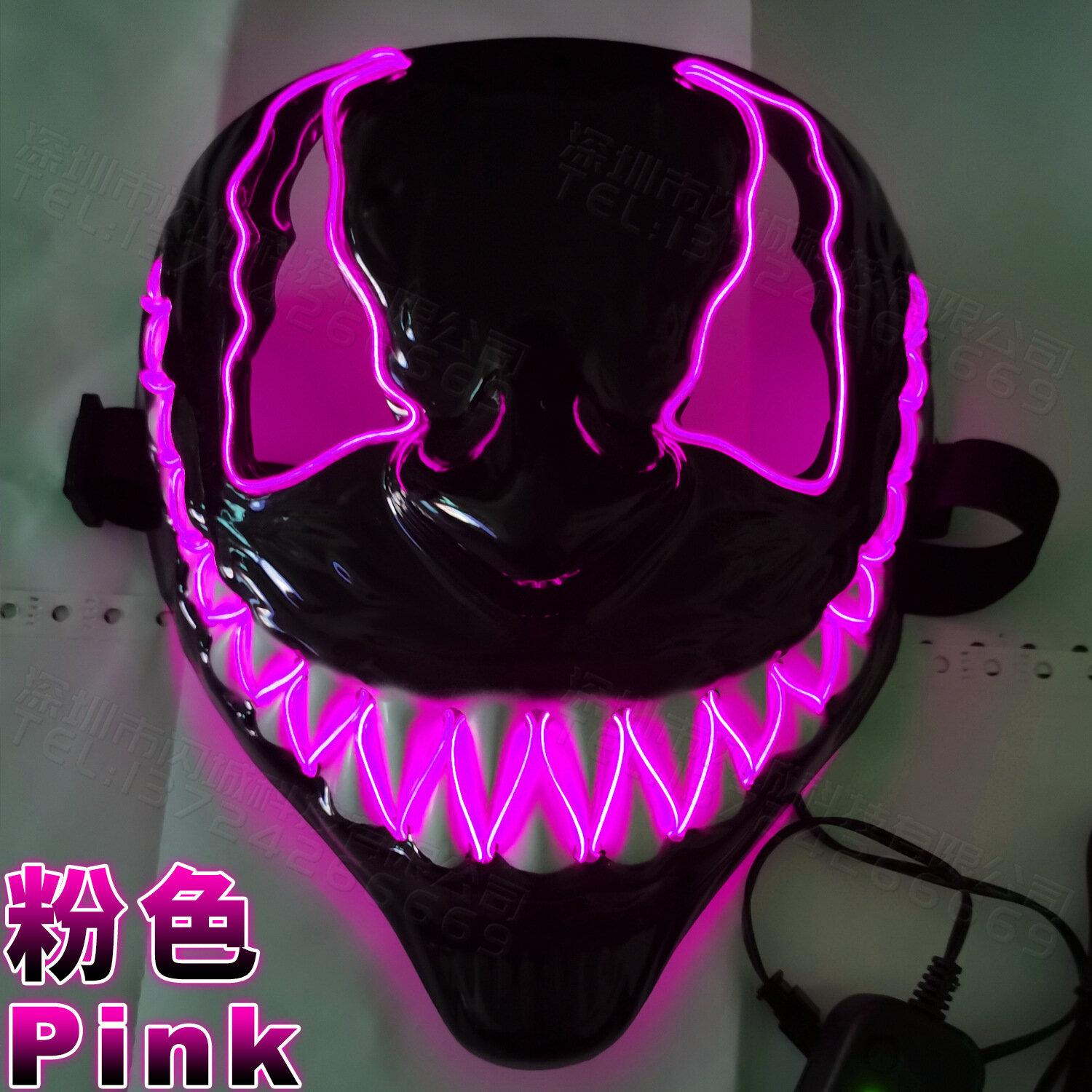 Маска ужасов на Хэллоуин с эффектом свечения яда, забавная полнолицевая маска-реквизит, маска со светодиодной подсветкой в стиле кинофильма.