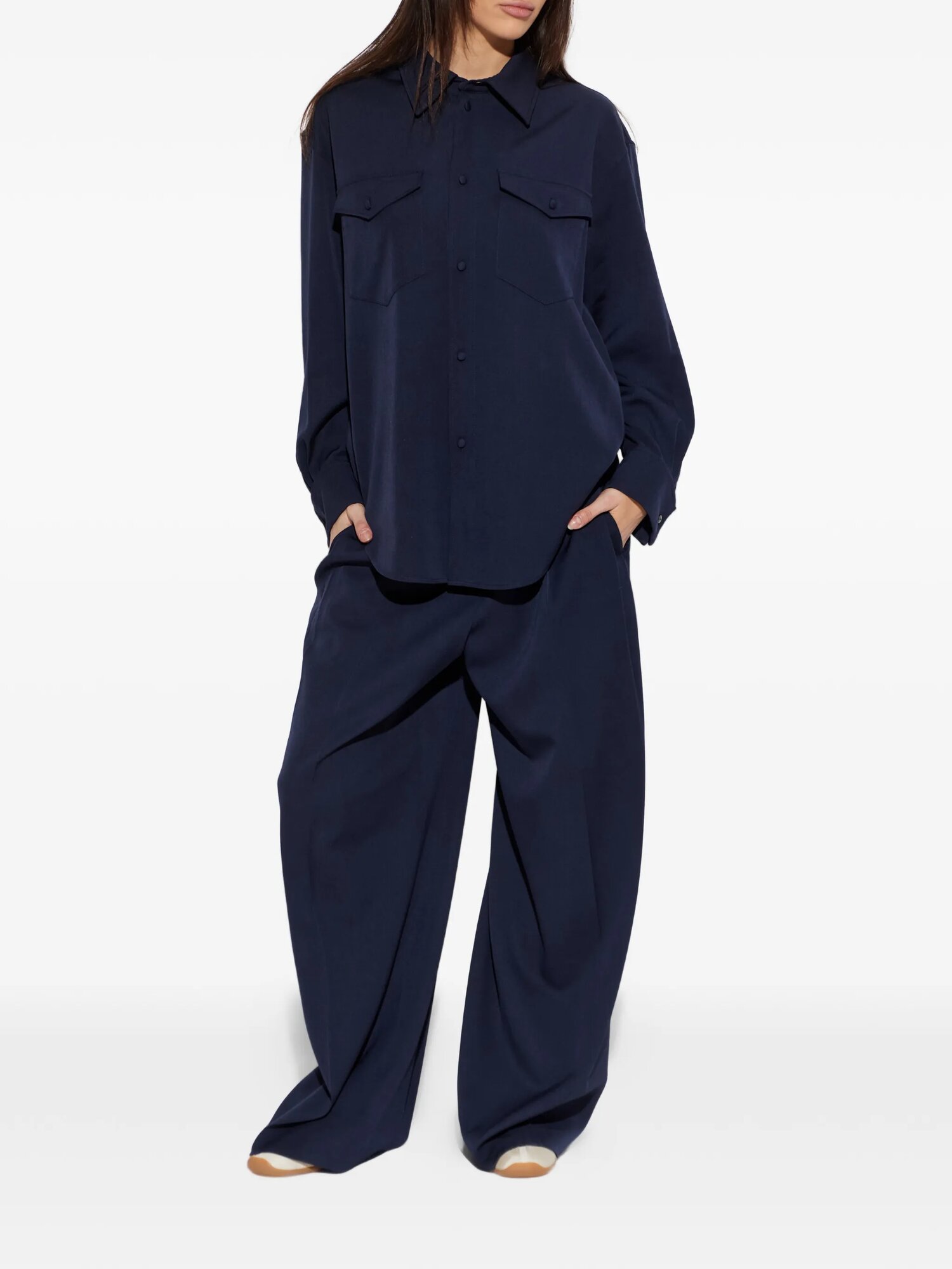 Рубашка KENZO Button flap-pocket shirt, размер 38, синий — фото 1