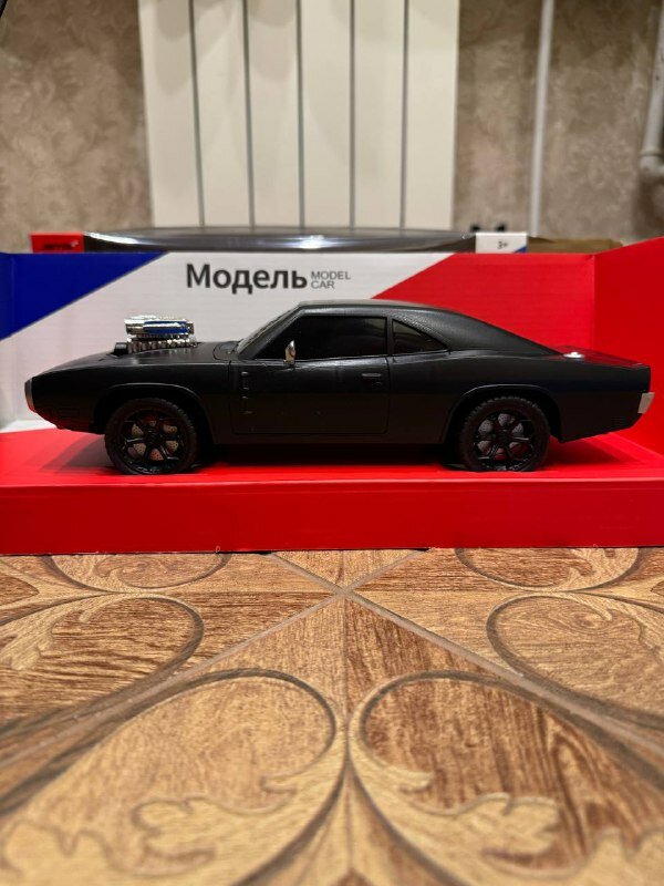 Машина на пульте управлении "Dodge", моделька, чёрная, 1:16, ионная батарея, 3.7V