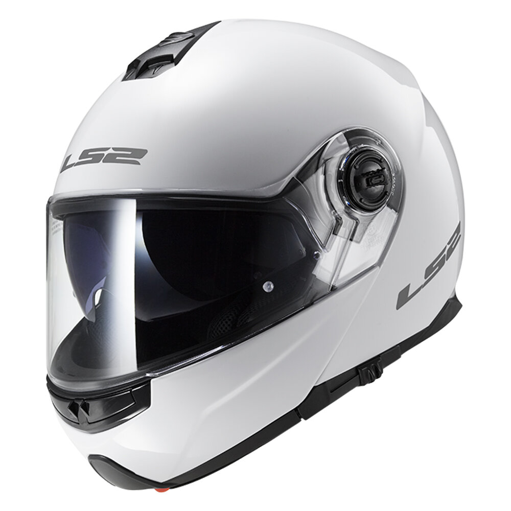 Мотошлем модуляр LS2 FF325 STROBE ELECTRIC SNOW SOLID (белый, M)