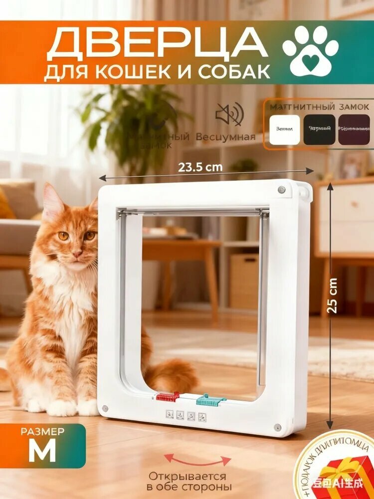 Дверца для кошек / Дверца для животных / Лаз для питомцев