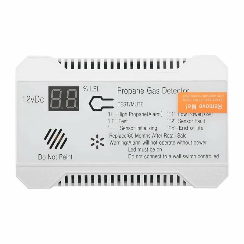Детектор пропана 12V LPG Датчик природного газа Сигнализация утечки 85DB Сирена для автомобиля RV