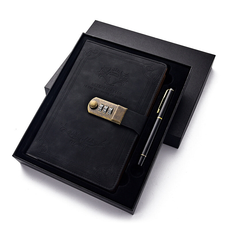 Кросс-бордер A5 ретро книга паролей утолщенная креативная студенческая записная книжка канцелярские принадлежности блокнот бизнес-офисный набор подарочная коробка