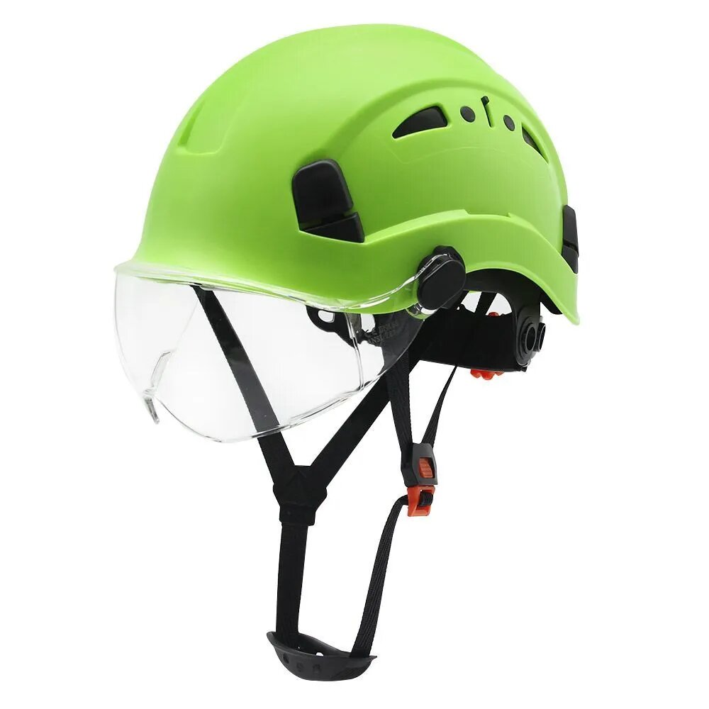 Строительная каска (защитный шлем) с регулируемыми прозрачными очками