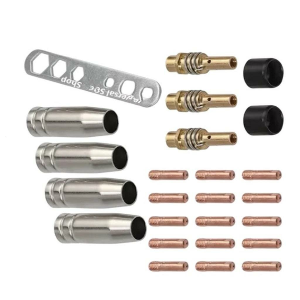 Набор инструментов, Сварочная горелка MB15AK MIG welding stylus с заостренной крышкой, комплект сопел-25 шт.