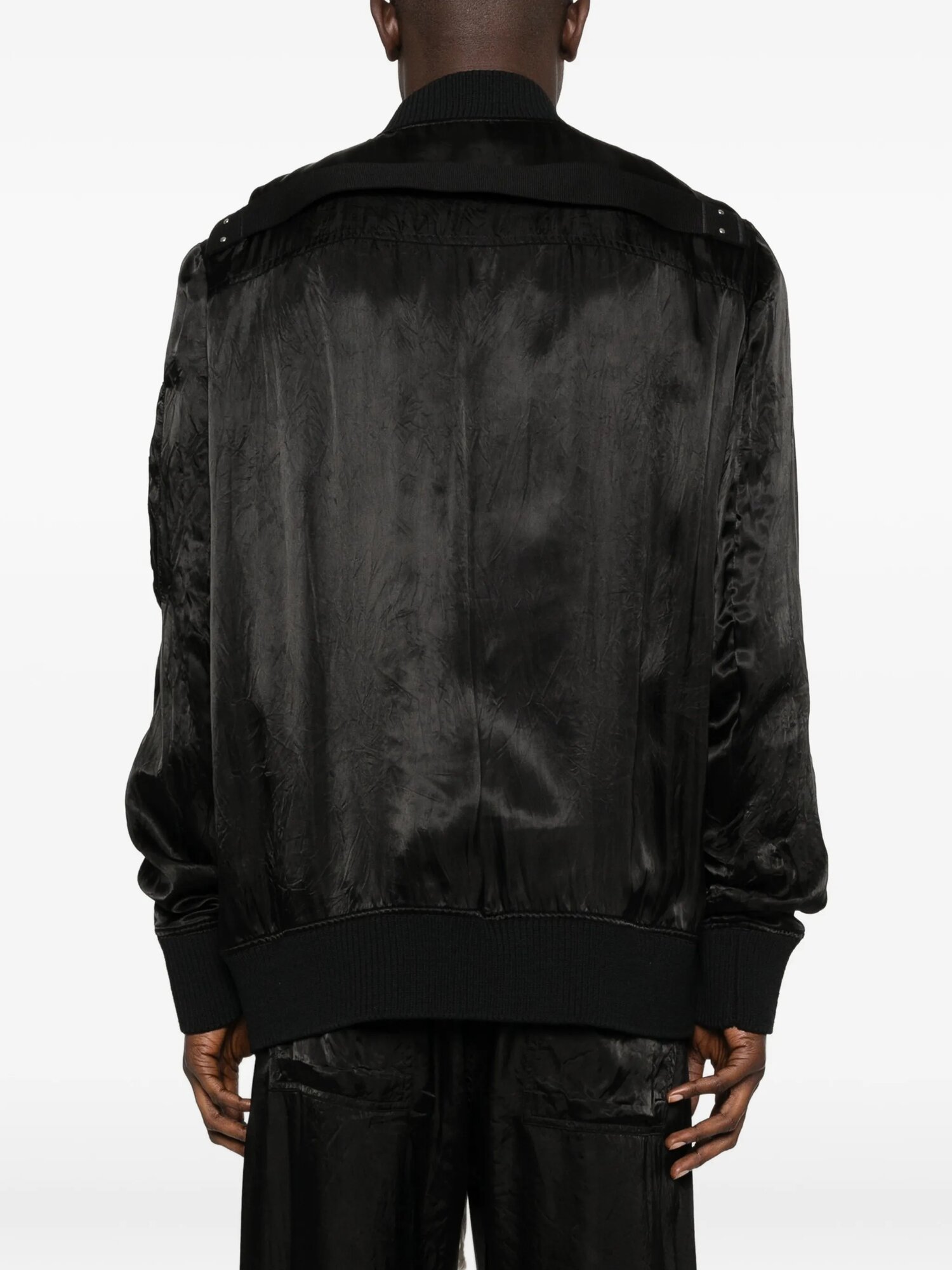 Куртка Rick Owens Zip bomber jacket, размер 54, black/black — фото 1