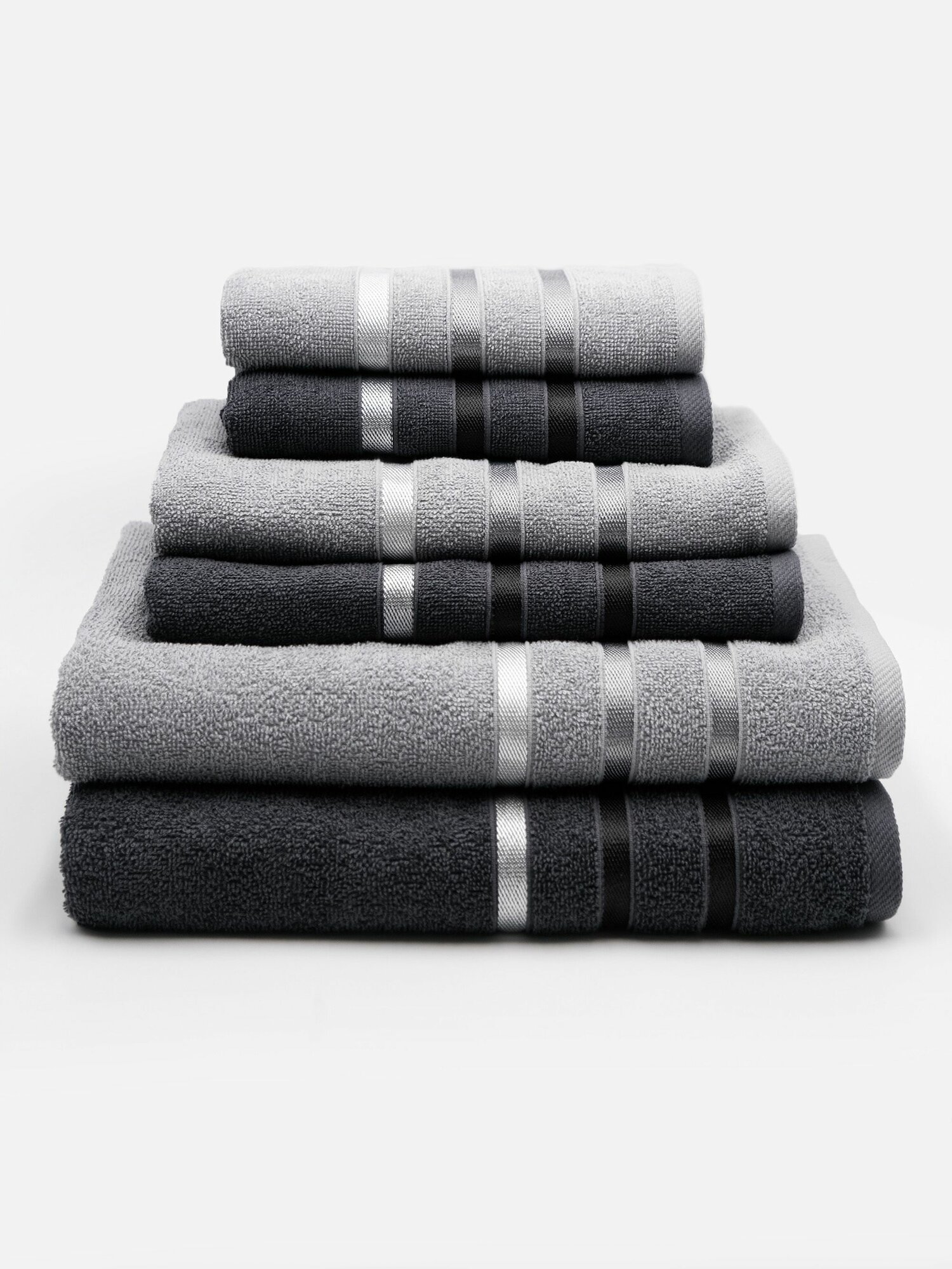 Полотенце банное, Набор полотенец для лица, рук и ног 30х60, 50х80, 70х130 см (6 шт) Аквамарин